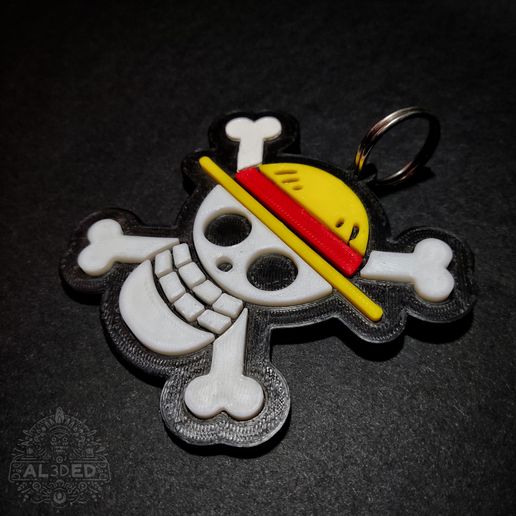 3D file Keychain One Piece - One Piece logo 🗝️ ・3D printable model to ...