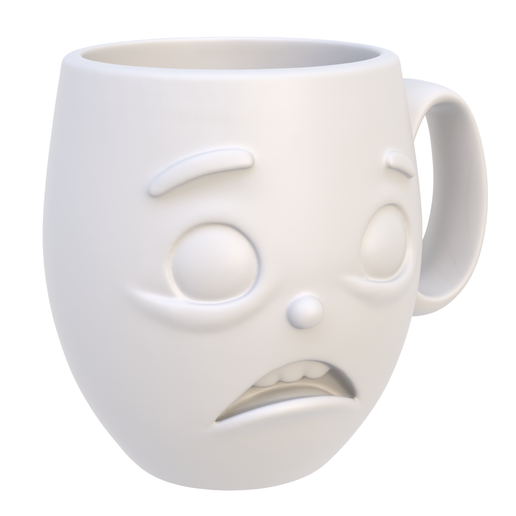 ☕ Mug sad・ 3D File for 3D printing・Cults