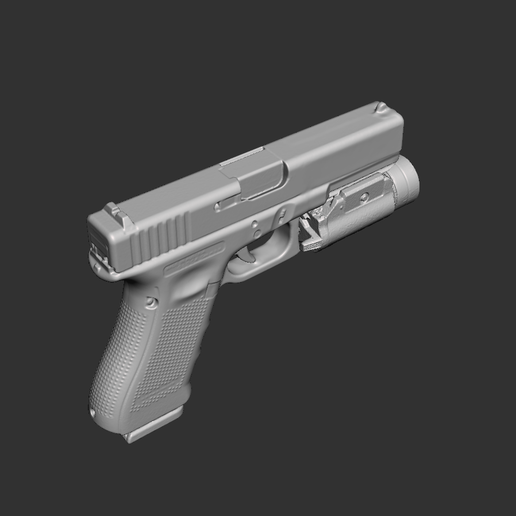 🔫 Glock 17 Gen4 Streamlight TLR1 HL Real Size Scan 3D Gun Mold・ STL File for 3D printing・Cults