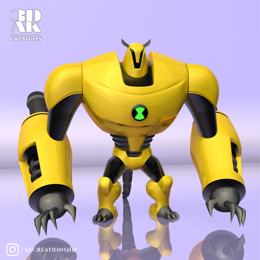 👽 Armadillo - Ben 10 Ultimate Alien 3d print model・ 3D File for 3D printing・Cults