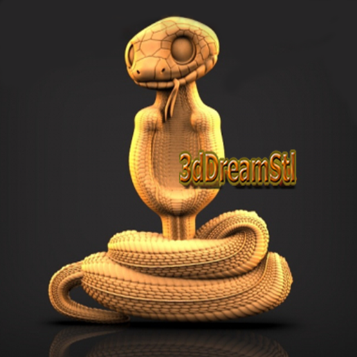 STL file Snake swallowed a horseshoe STL model, CNC router engraver ...