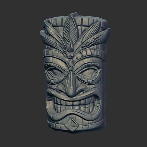 🪵 Detailed 3D Model of a Traditional Tiki Mask・ STL File for 3D ...