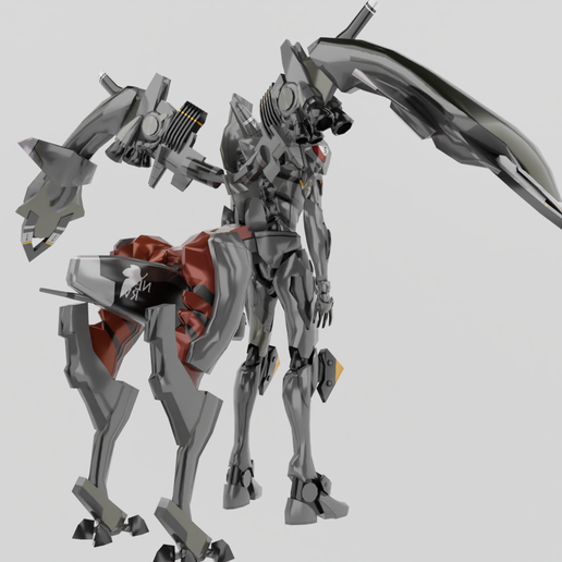 🎲 Evangelion EVA Unit 02 Type Allegorica Textured Lowpoly・ OBJ File for ...