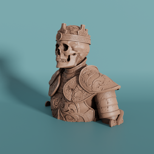 STL file Skeleton King Bust 💀 ・3D printer design to download・Cults
