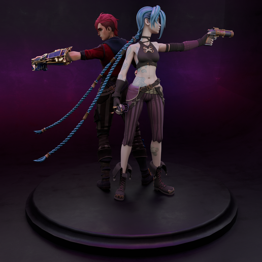 🎨 Jinx League of Legends Vi Figure・ 3D File for 3D printing・Cults