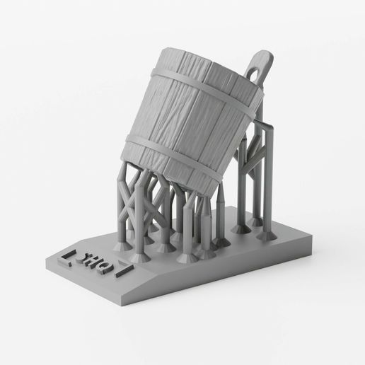 🪵 Wooden buckets and tub・ STL File for 3D printing・Cults