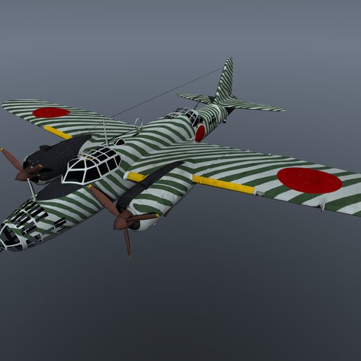 STL file Ki-49-IIa Donryu 🚁 ・Model to download and 3D print・Cults