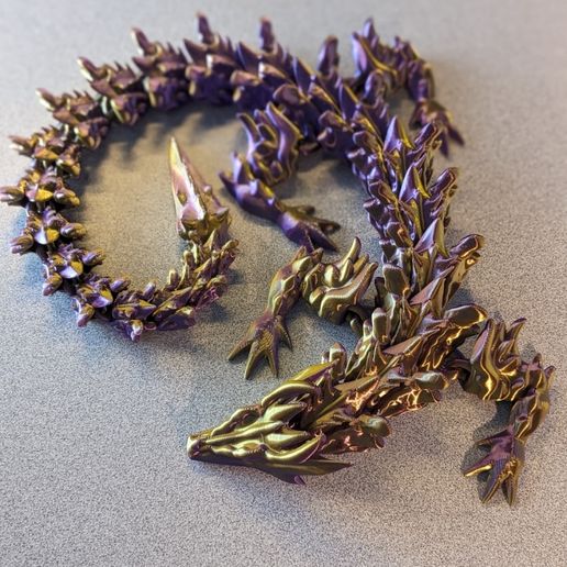 🦴 Bone Dragon - Articulated Dragon・Free STL File for 3D printing・Cults