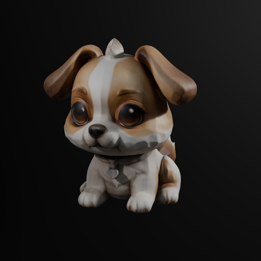 OBJ file Chibi Dog 🐕 ・3D printing model to download・Cults