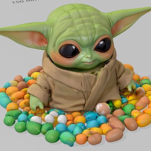 👶 Grogu (Baby Yoda) easter decoration・Free STL File for 3D printing・Cults