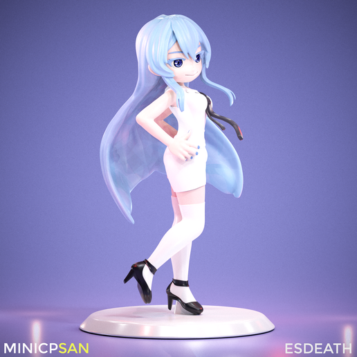 3D file Esdeath - Elegant White Uniform Outfit - Akame ga Kill Anime ...