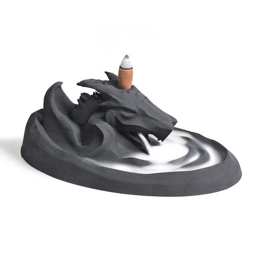 🐉 Dragon Backflow Incense Burner・ STL File for 3D printing・Cults