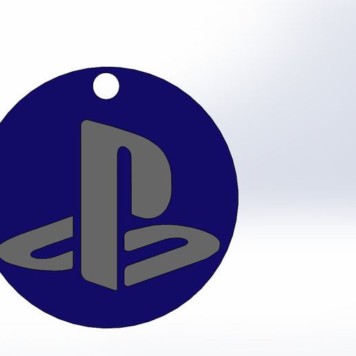 🎮 PlayStation Logo Key Chain・Free STL File for 3D printing・Cults