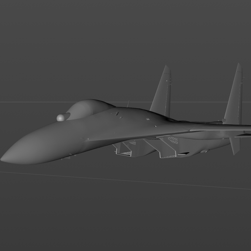 ️ Digital 3D model of the Soviet Su-27P fighter・ OBJ File for 3D printing・Cults