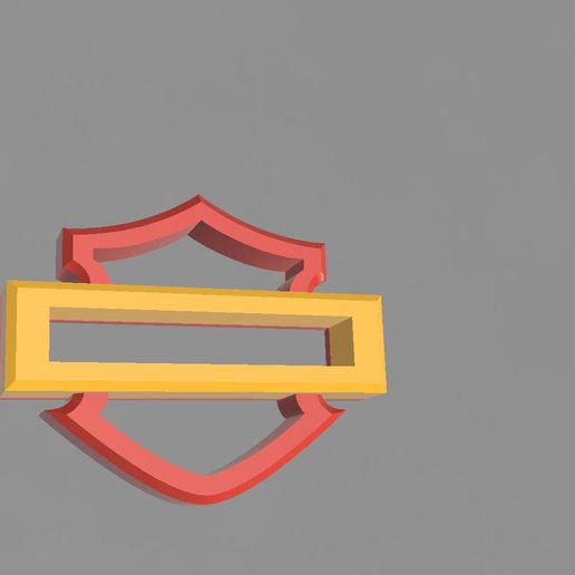🏍️ harley davidson two-tone simple logo・ STL File for ・Cults