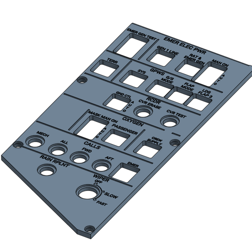 ️ Airbus A320 Emer Elec Panel・ 3D File for 3D printing・Cults