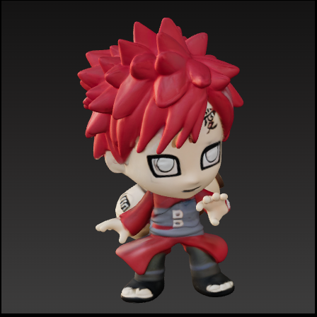 👨 Gaara chibi・Free STL File for 3D printing・Cults