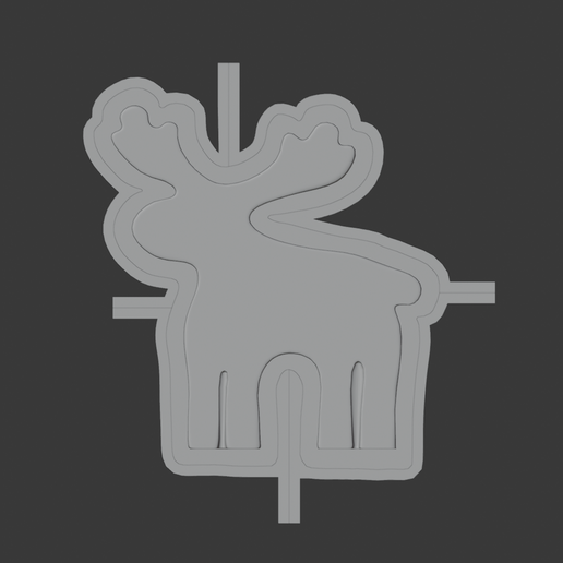 🎄 Moose/Reno Mold and counter mold for sails・ 3D File for 3D printing・Cults