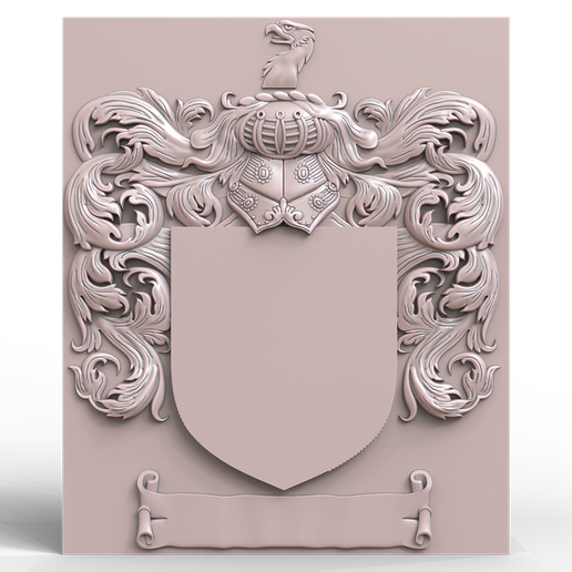 📁 3D Model STL File for CNC Router Laser & 3D Printer Family Crest 2 ...