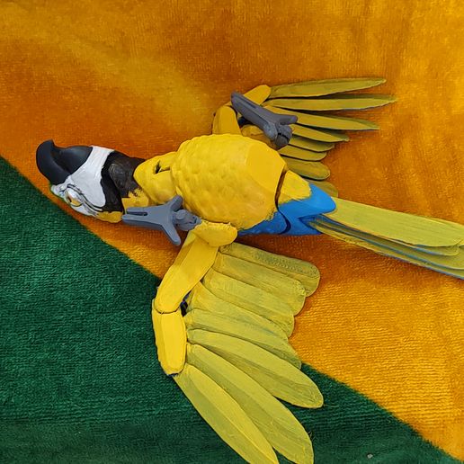 🦜 Scarlet Macaw Articulated Figure・ STL File for 3D printing・Cults