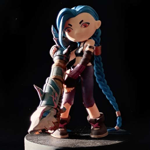 STL file Arcane Jinx with Fishbones figurine (with multicolor 3mf) 🗿 ...