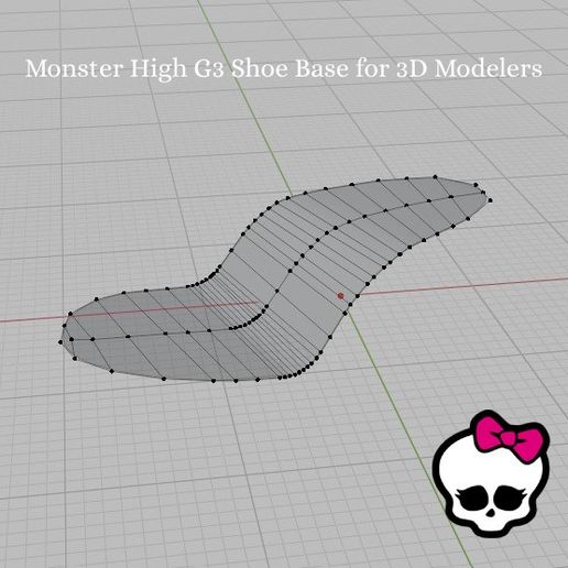 👹 Monster High G3 Simple Shoe Base for 3D Modelers/Artists・Free STL ...