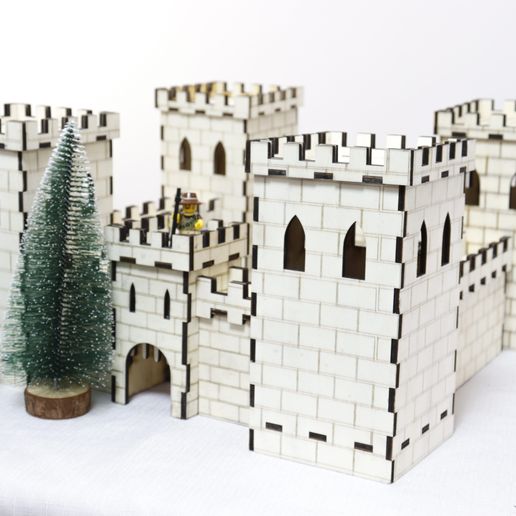 🏰 modular MEDIEVAL CASTLE kit - laser cut・ 3D File for CNC machining ...