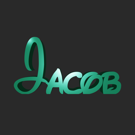 🪞 Custom Name "Jacob" - Disney Style | STL for 3D Printing + DXF for ...