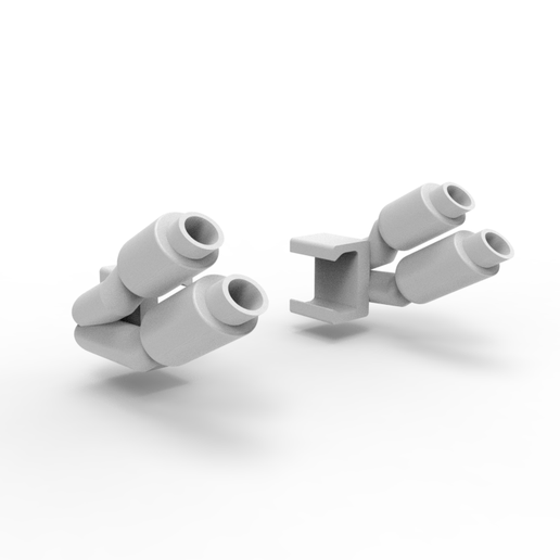 STL file 1 pair Twin Muffler Exhaust For Crocs 🧷 ・3D print object to ...