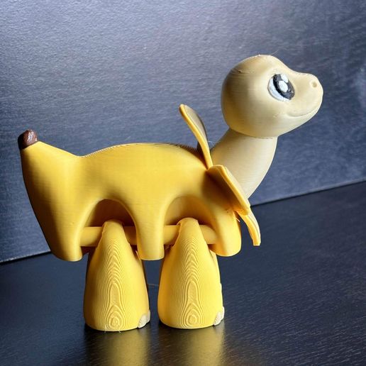 STL file Bananasaurus Flexi / Articulated Fruity Dinosaur 🦖 (3MF ...
