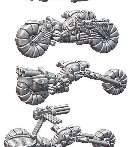 🛰 Space Dwarfs (4 bikes, drivers, walker, and minis)・ STL File for 3D ...