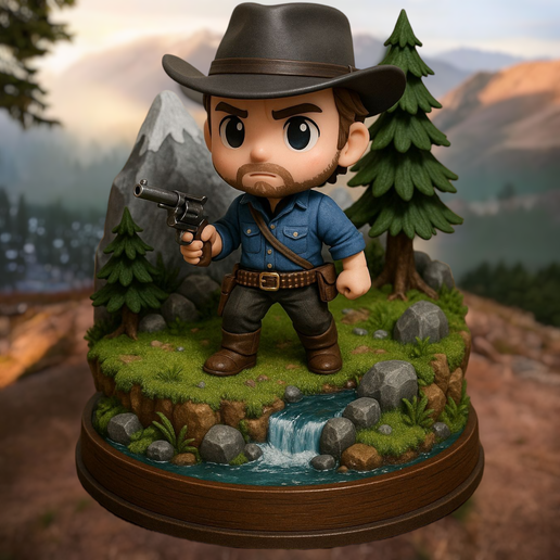 😵 Arthur Morgan Chibi – Red Dead Redemption 2・ STL File for 3D printing ...