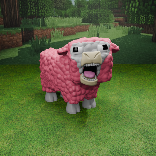 🎬 Minecraft Movie Pink Sheep - Minecraft Movie Pink Sheep・ STL File for ...