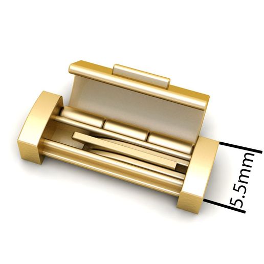 STL file 5 and half mm Plain Gold Lock Box for Jewelry 🔒 (OBJ)・3D print ...