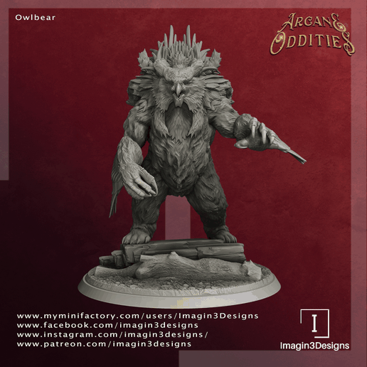 3D file Owlbear 🎲 ・3D print design to download・Cults