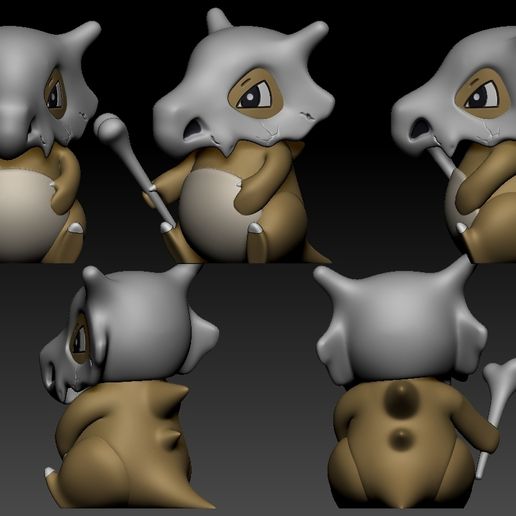 🐉 Cubone Pokemon・ STL File for 3D printing・Cults