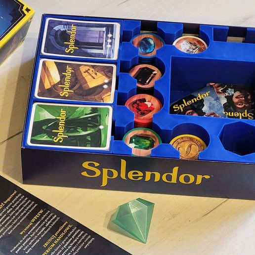 ♟ Splendor boardgame insert v1.1・ STL File for 3D printing・Cults