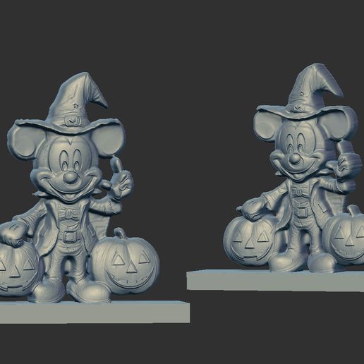 🐁 mickey mouse with pumpkin・ STL File for 3D printing and CNC machining ...