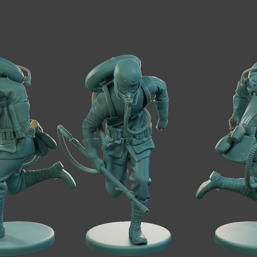 🫡 German soldier ww1 run G5・ 3D File for ・Cults