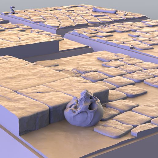 STL file Cursed Streets - square bases 40mm 🟪 ・Template to download and ...