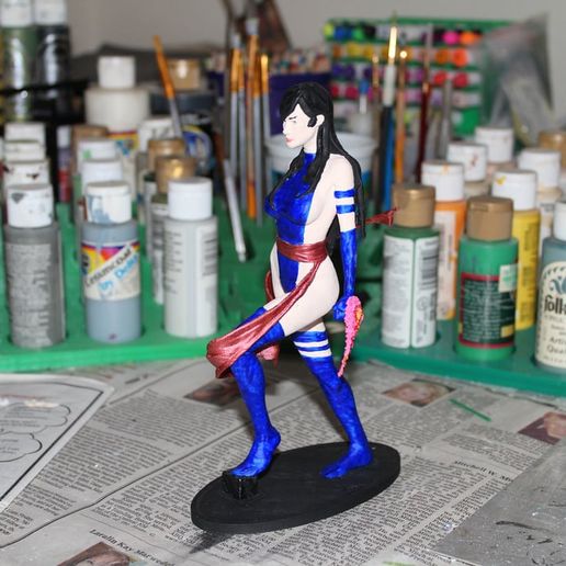 3D printing Psylocke - Split model・Cults