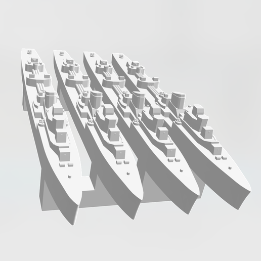STL file Soviet Project 7 Gnevny class destroyer 1:6000 WW2 ♟ ・3D print ...