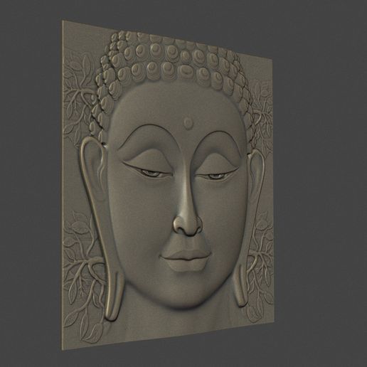 🪷 Buddha Head Bas relief 3D Model・ 3D File for 3D printing and CNC ...
