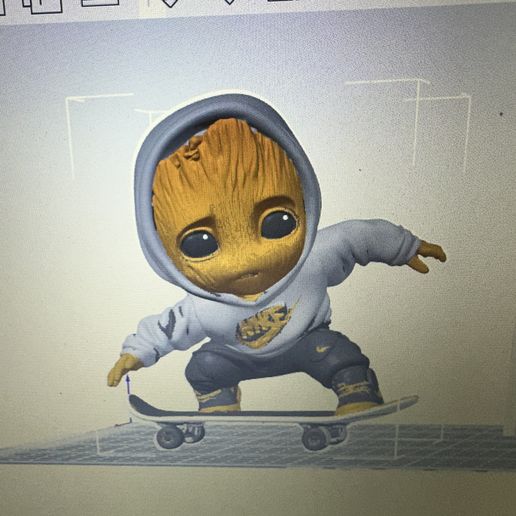 Fichier STL Groot On Skate Board 🛹 (3MF)・Modèle pour impression 3D à ...