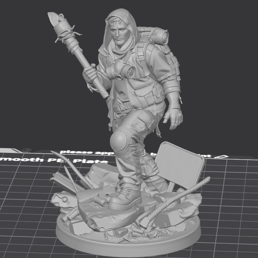🗿 Post-Apocalyptic Survivor - 3D Printable Statue・ STL File for 3D ...