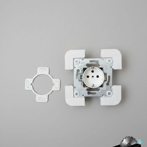 🏢 Concealed socket Type E (EU) for under-tile installation 36.5mm ...