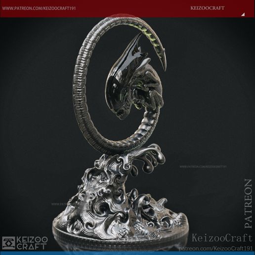 👽 Alien-Queen ChestBurster-Alien Xenomorph・ 3D File for 3D printing・Cults