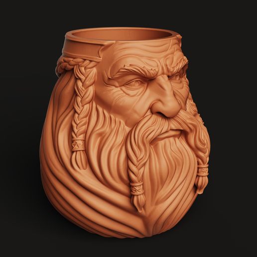 ☕ Dwarven Warrior Mug STL | Fantasy Cup 3D Print | RPG Prop・ STL File ...