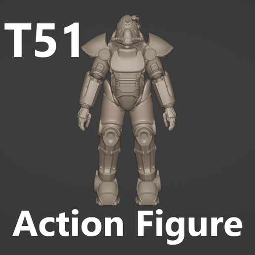 🧸 Fallout Power Armor T51 Action figure・Free 3D File for ・Cults