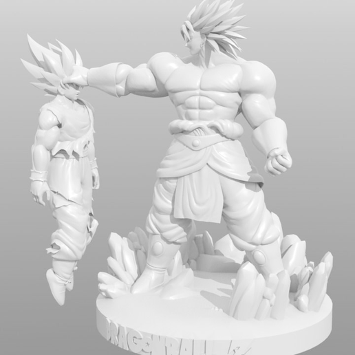 👽 Broly vs Goku・ STL File for ・Cults